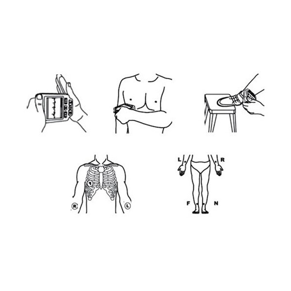 Electrocardiógrafo GIMA ECG palmar Cardio C de 3 canales